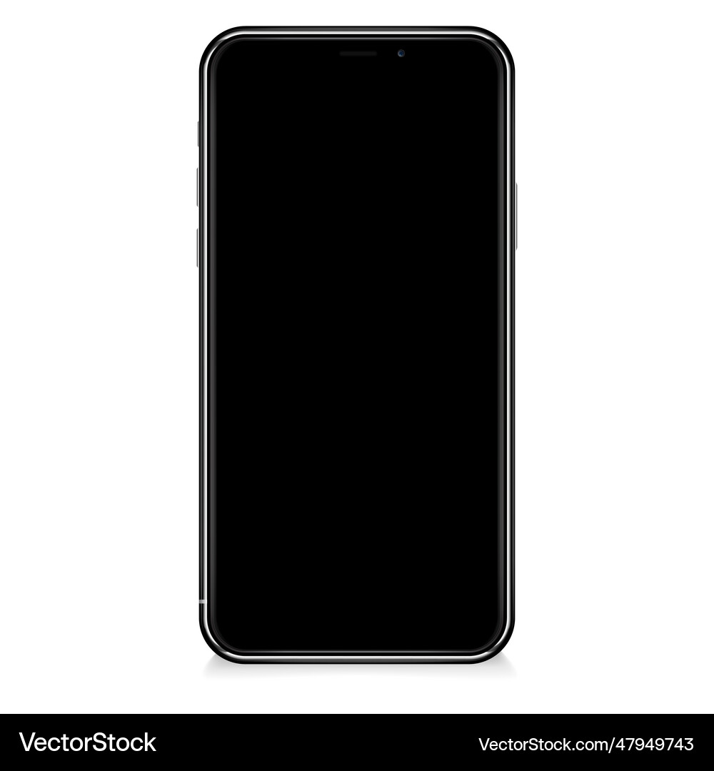 Realistic modern smartphone isolated on white Vector Image