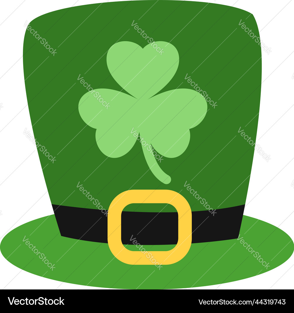 Saint patricks day traditional hat on white Vector Image