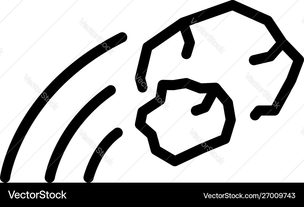 Stop stone violence icon outline style Royalty Free Vector