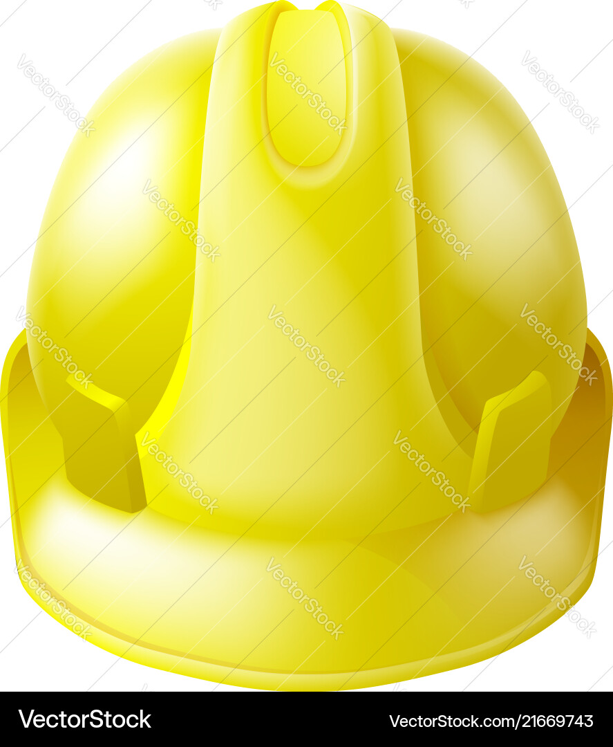 Yellow hard hat safety helmet Royalty Free Vector Image