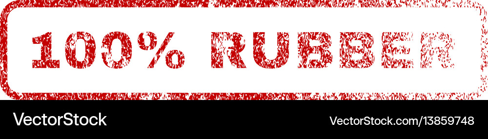 100 percent rubber rubber stamp Royalty Free Vector Image