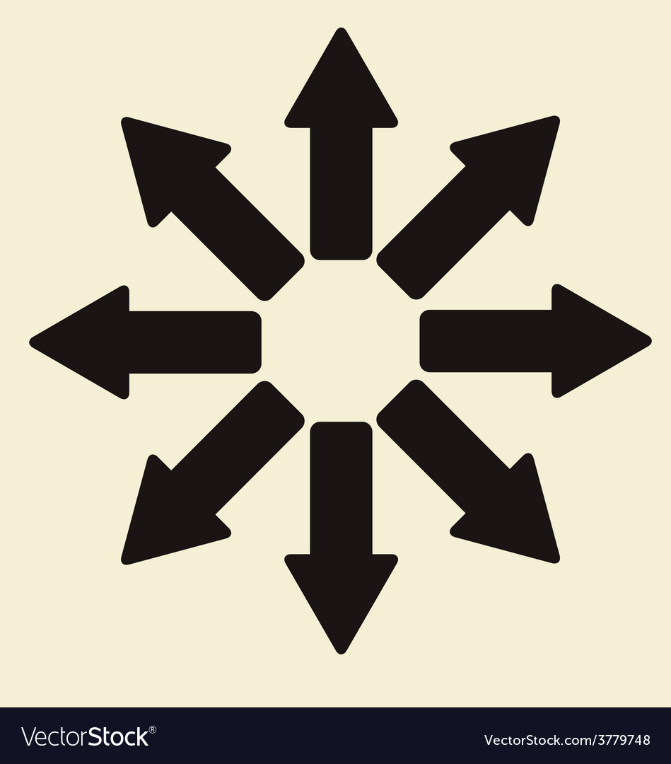 All-direction Royalty Free Vector Image - VectorStock