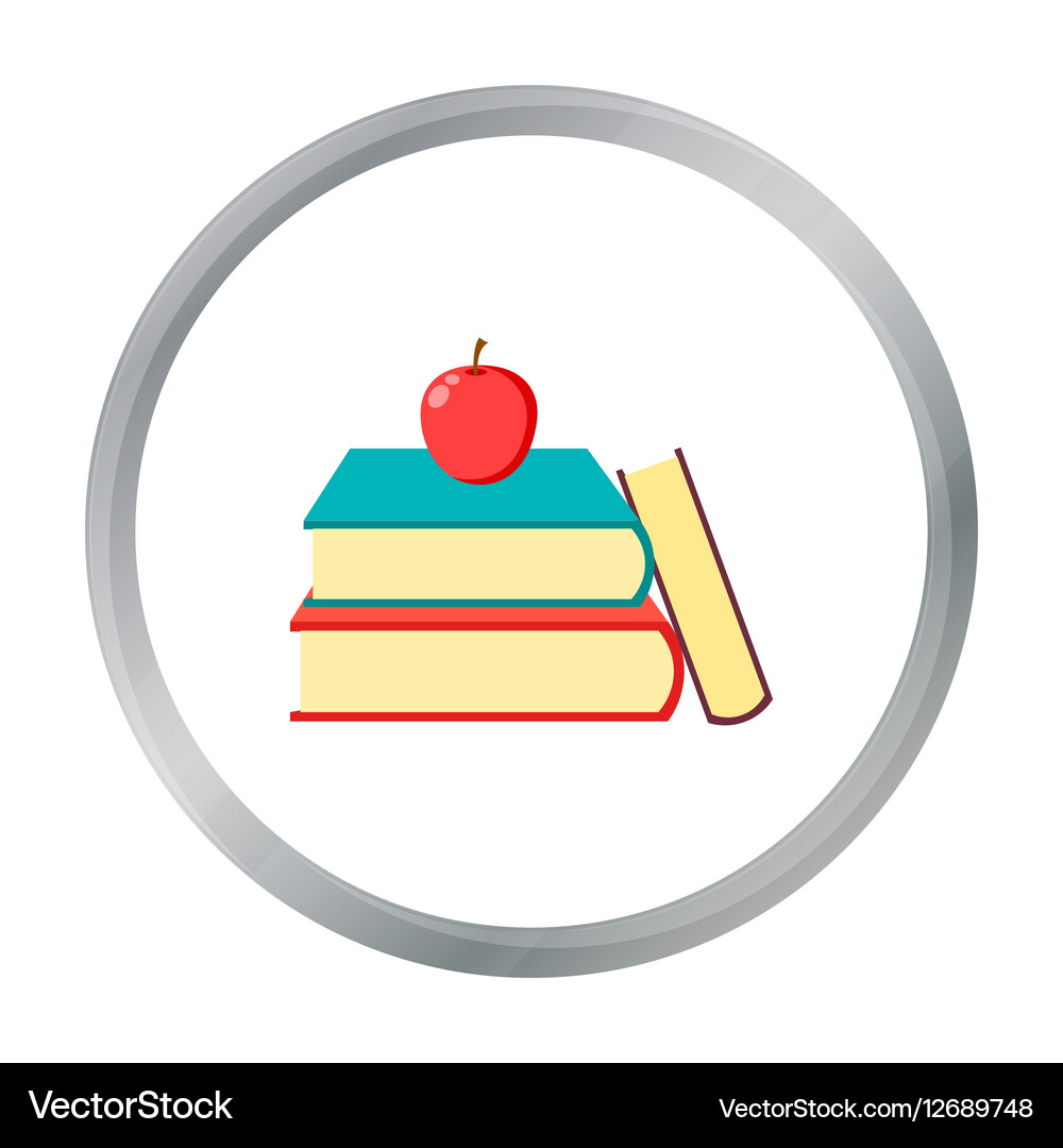 Books icon cartoon single education from Vector Image