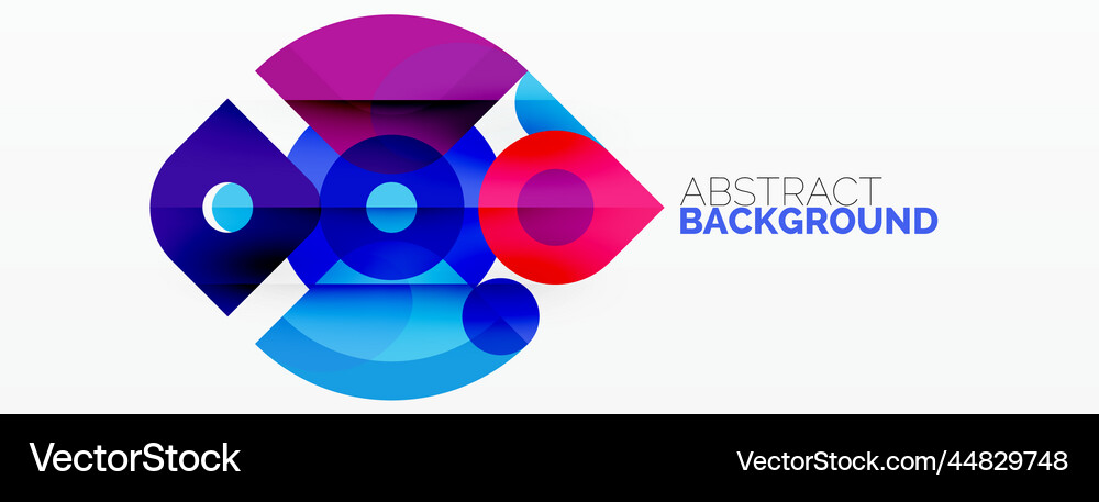 Colorful round shapes circles and triangles Vector Image