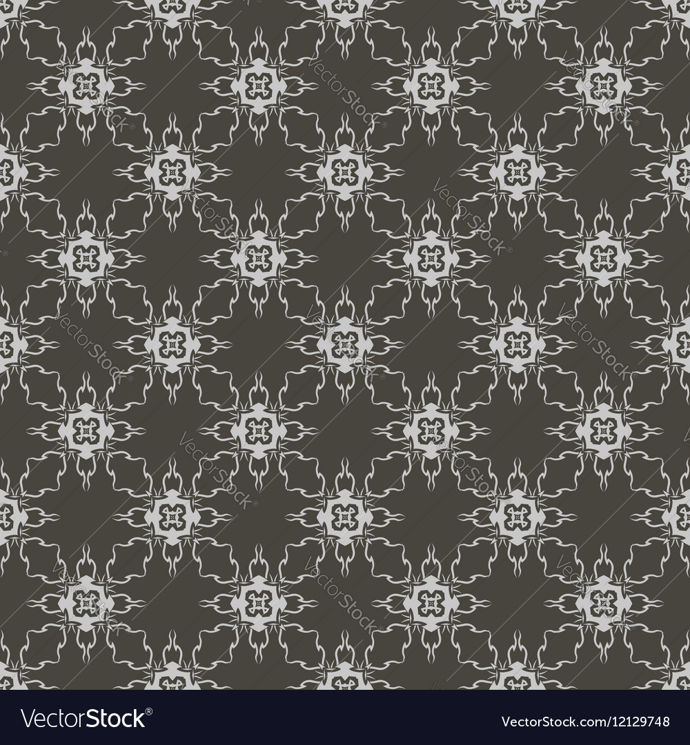 Grey ornamental seamless line pattern Royalty Free Vector