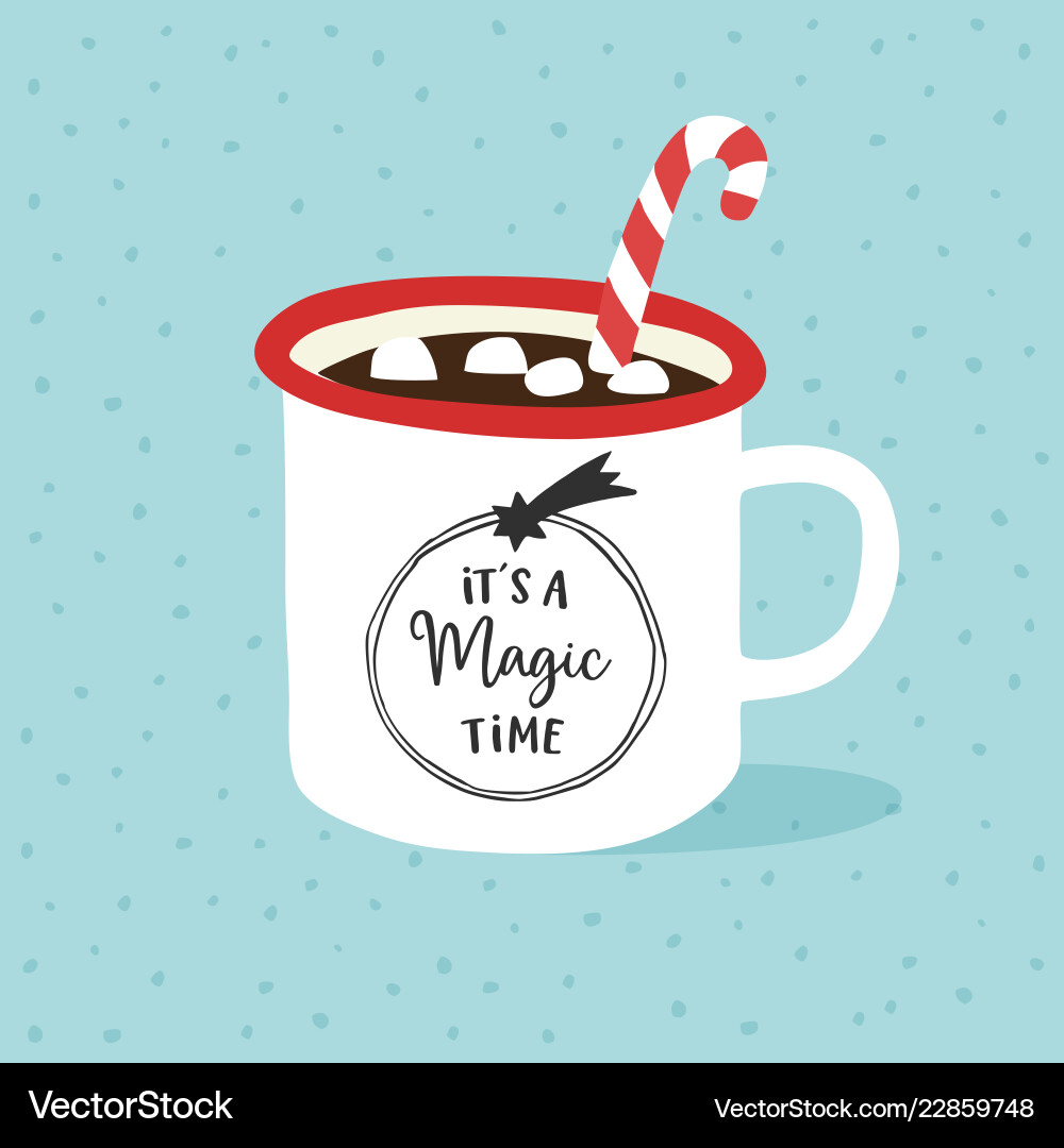 Its a magic time christmas new year greeting Vector Image