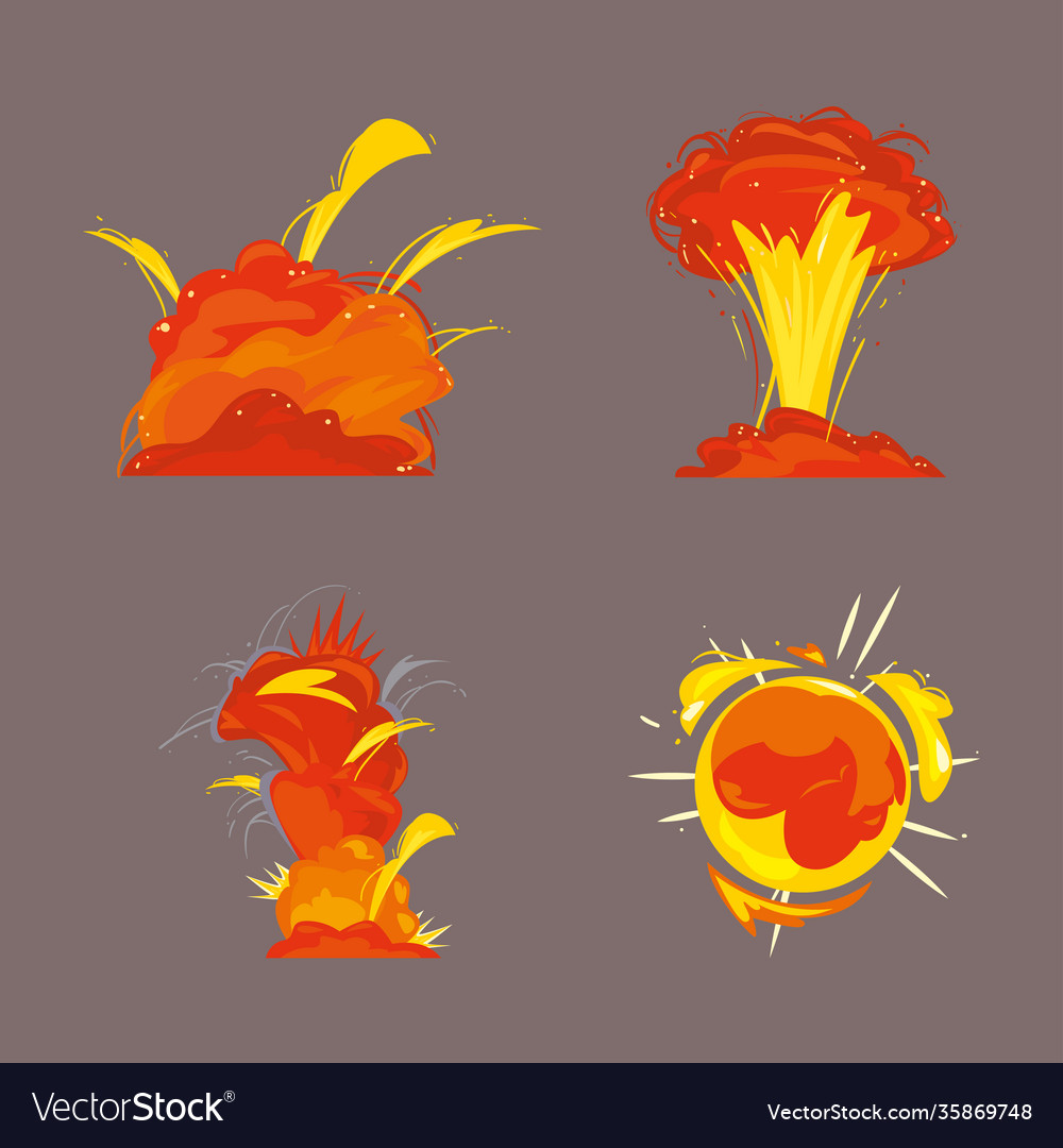 Military explosion set icons design Royalty Free Vector