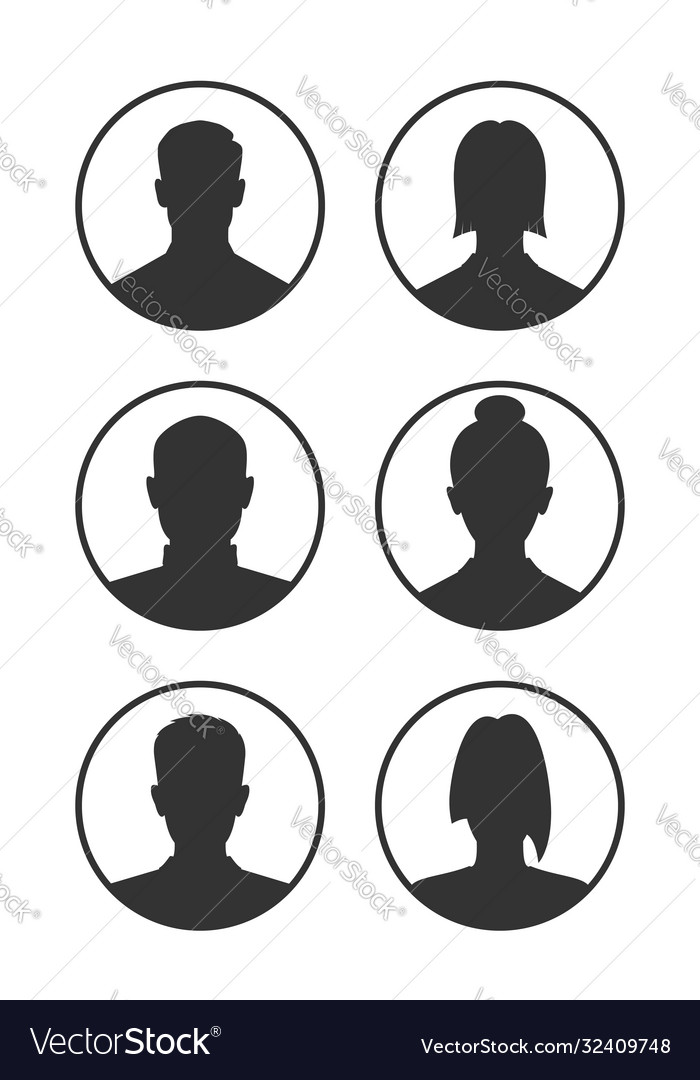Profiles set Royalty Free Vector Image - VectorStock