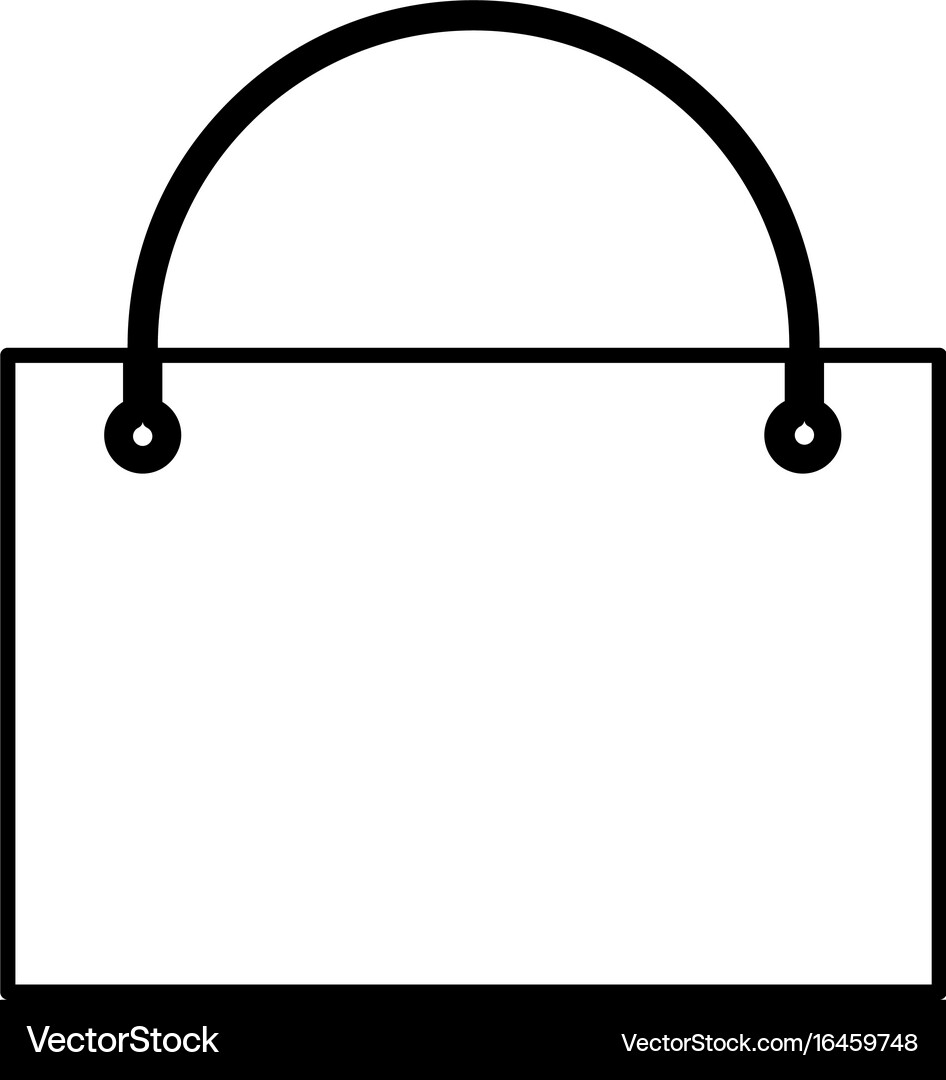 Shopping bag black color icon Royalty Free Vector Image