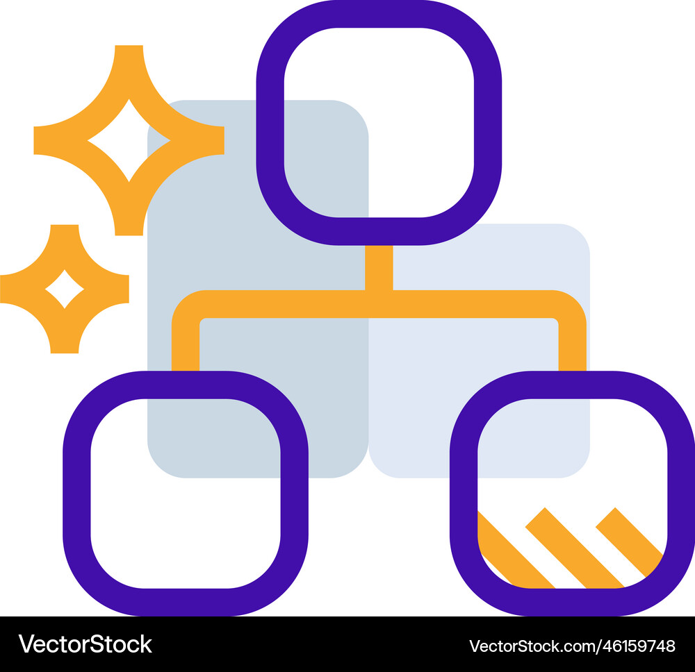 Structure business icon collection with purple Vector Image