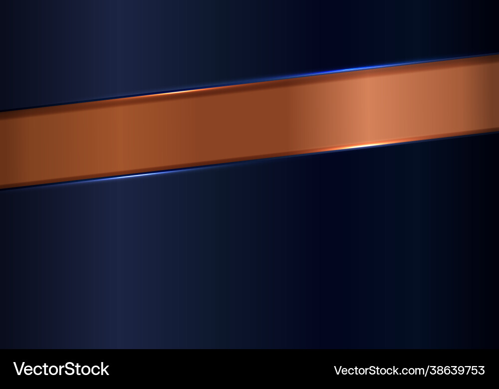 Abstract shiny blue and copper metallic Royalty Free Vector