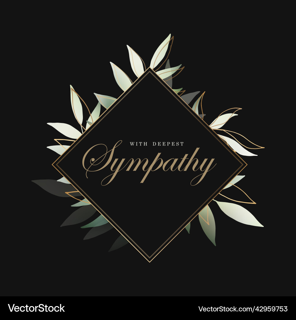 Angeled quad frame with olive leaves edging Vector Image