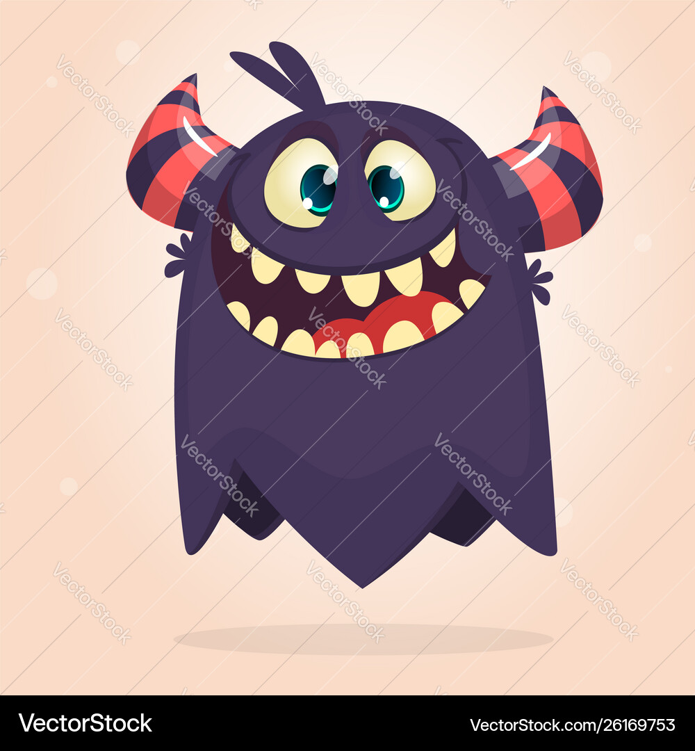 Angry cartoon monster Royalty Free Vector Image