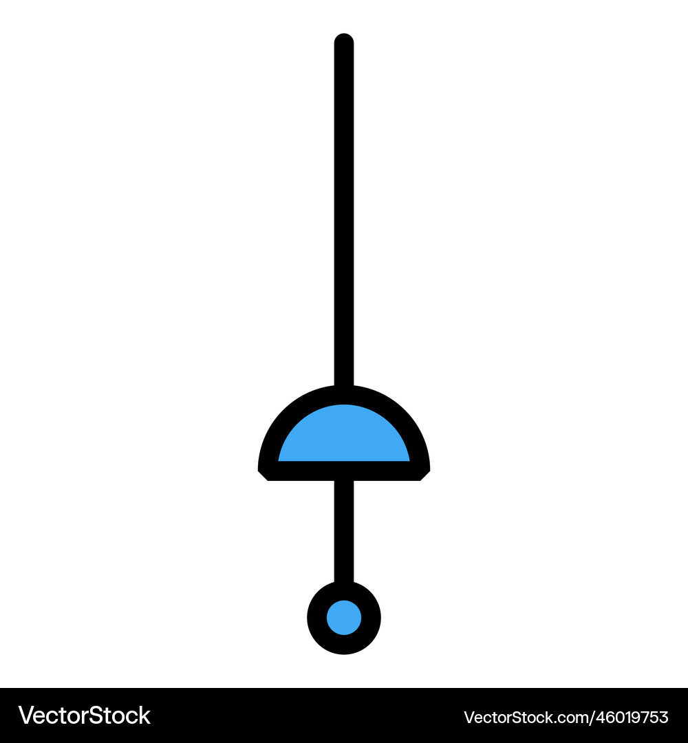 Epee icon line isolated on white background black Vector Image