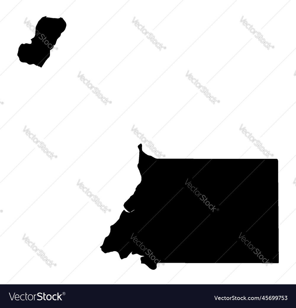 Equatorial guinea silhouette map Royalty Free Vector Image Equatorial guinea silhouette map Royalty Free Vector Image