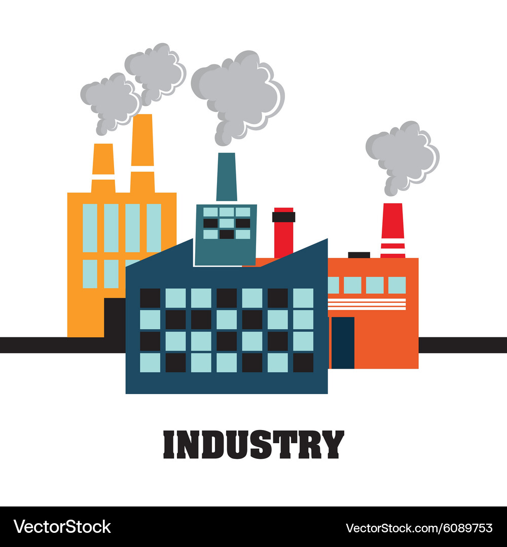 Factoryindustry and business design Royalty Free Vector