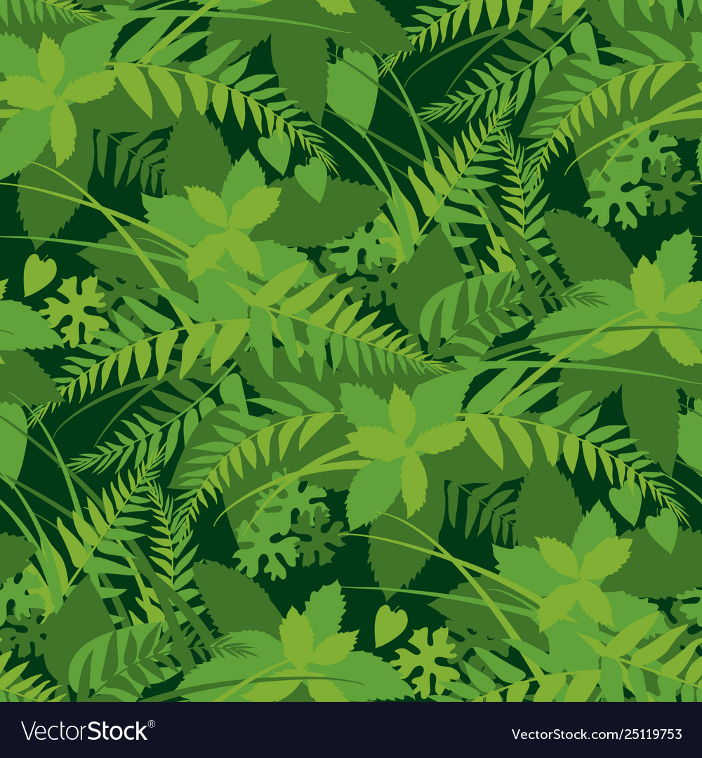 Forest leaves greenery seamless pattern Royalty Free Vector Forest leaves greenery seamless pattern Royalty Free Vector