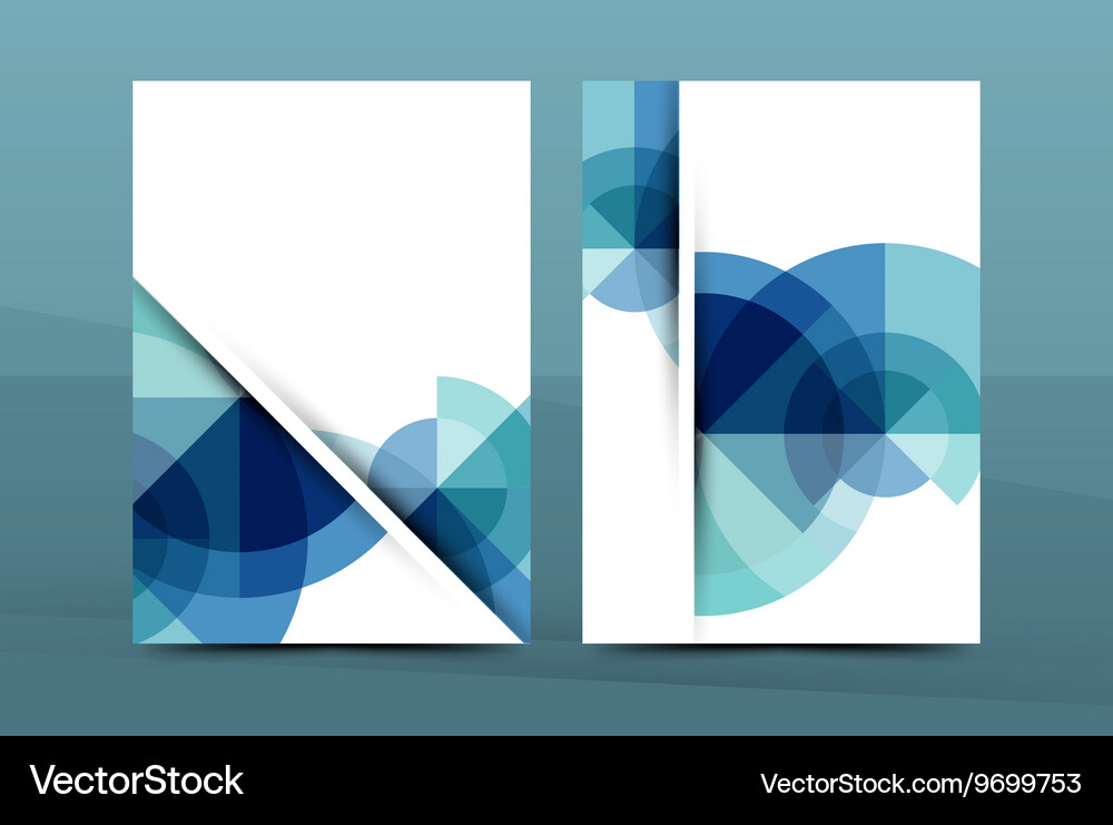 Geometric design a4 size cover print template Vector Image