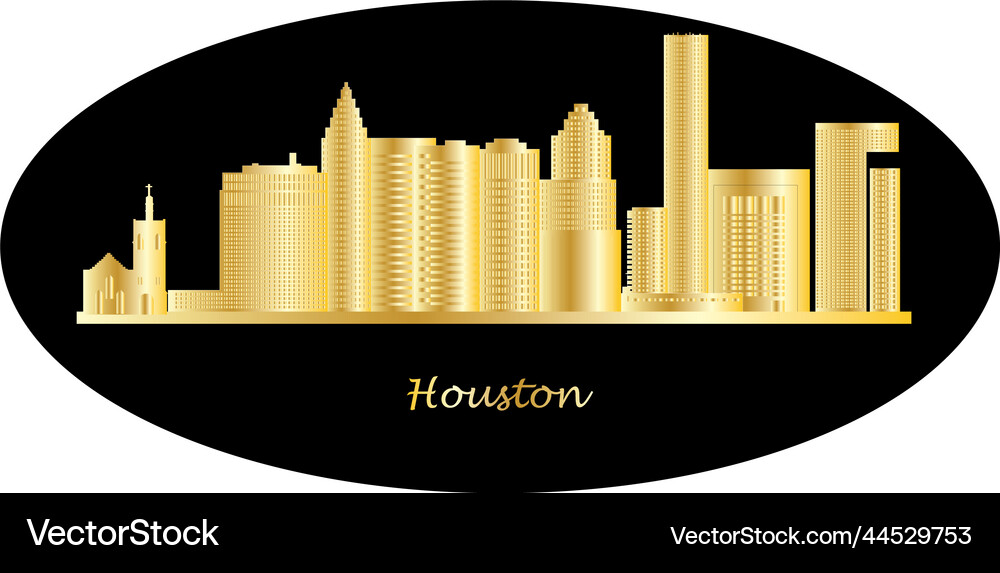 Houston city skyline Royalty Free Vector Image