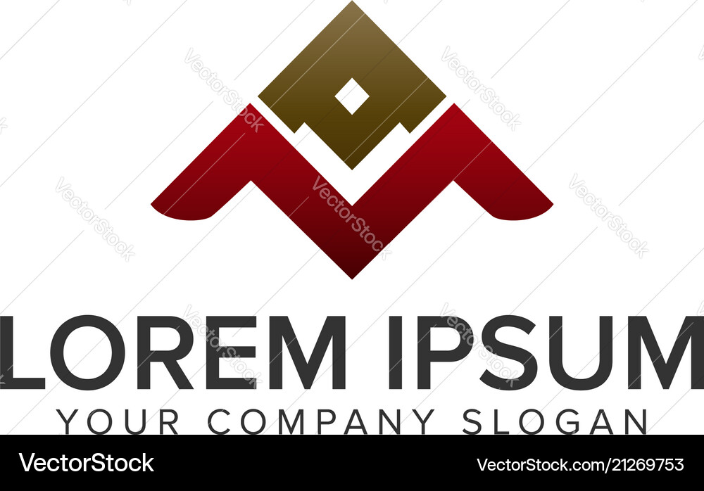 Letter a and m logo design concept template Vector Image