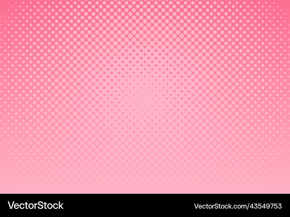 Pink pop art background with halftone dots Vector Image