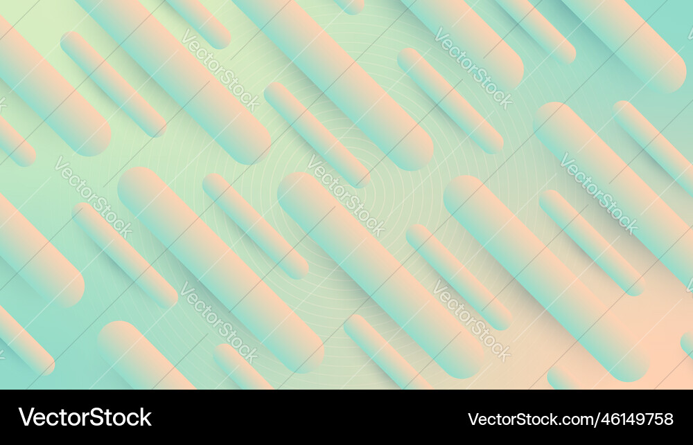 Abstract pastel background with 3d geometric Vector Image