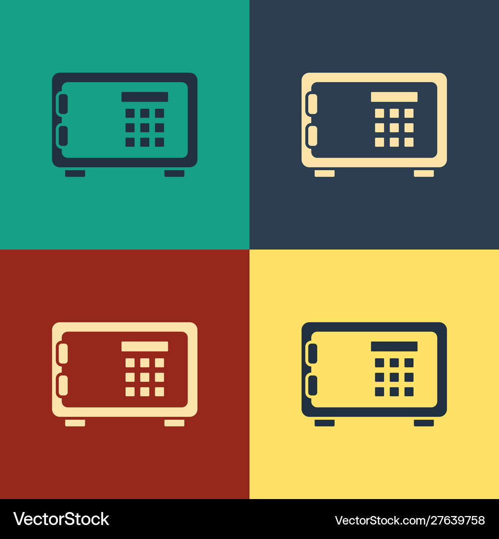 Color safe icon isolated on background Royalty Free Vector