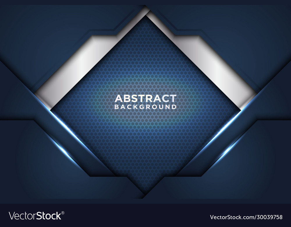 Dark Abstract Background With Blue Overlap Vector Image