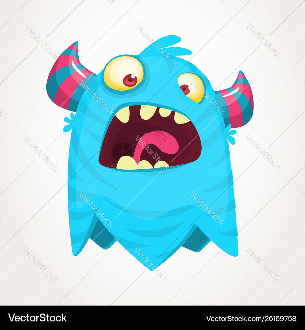 Happy cartoon monster Royalty Free Vector Image