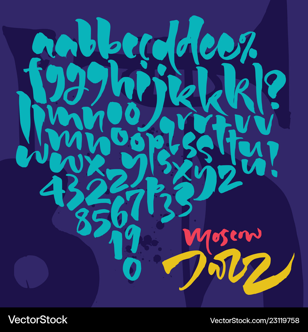 Jazz festival expressive calligraphic script Vector Image