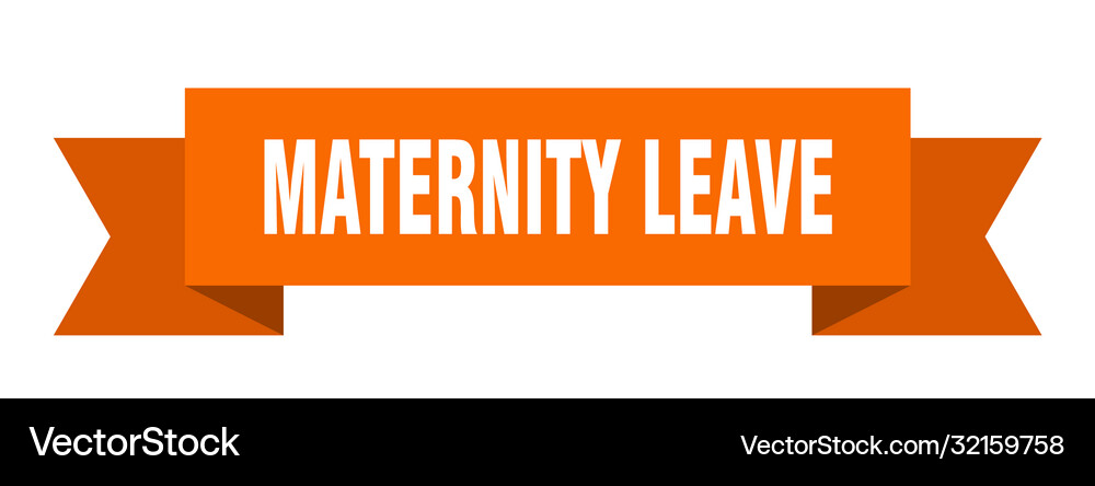 Maternity leave ribbon leave isolated Royalty Free Vector
