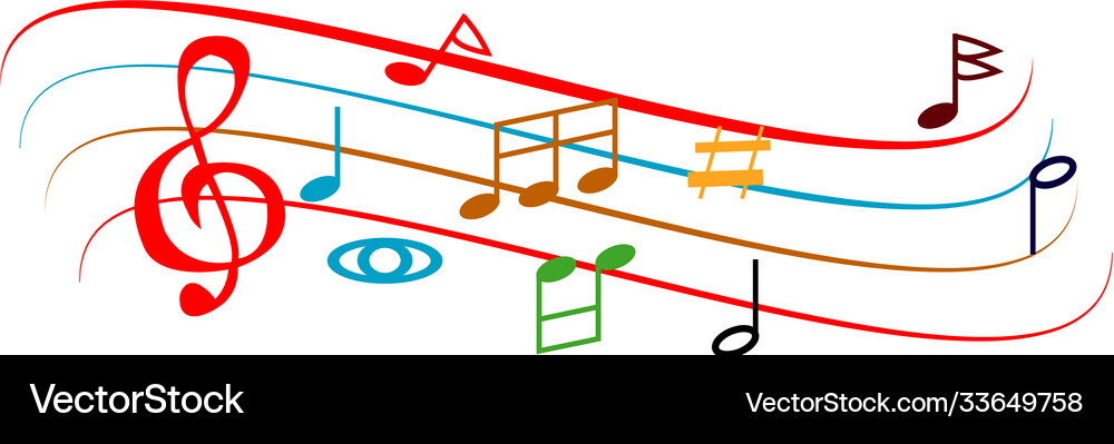 Musical notation template design Royalty Free Vector Image