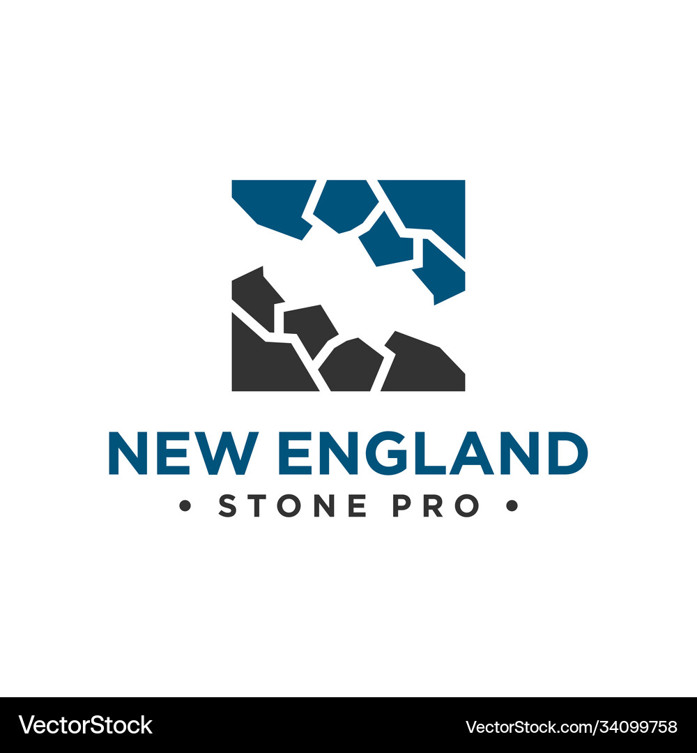 Natural stone industry logo Royalty Free Vector Image