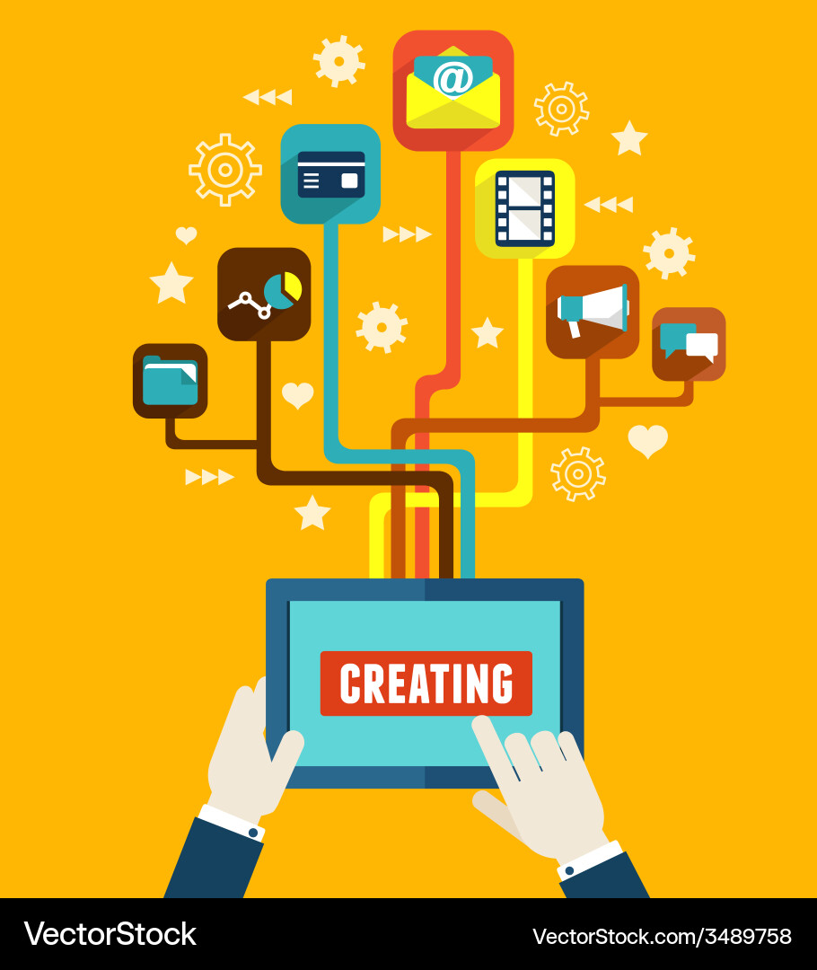 Optimization and creating applications for mobile Vector Image