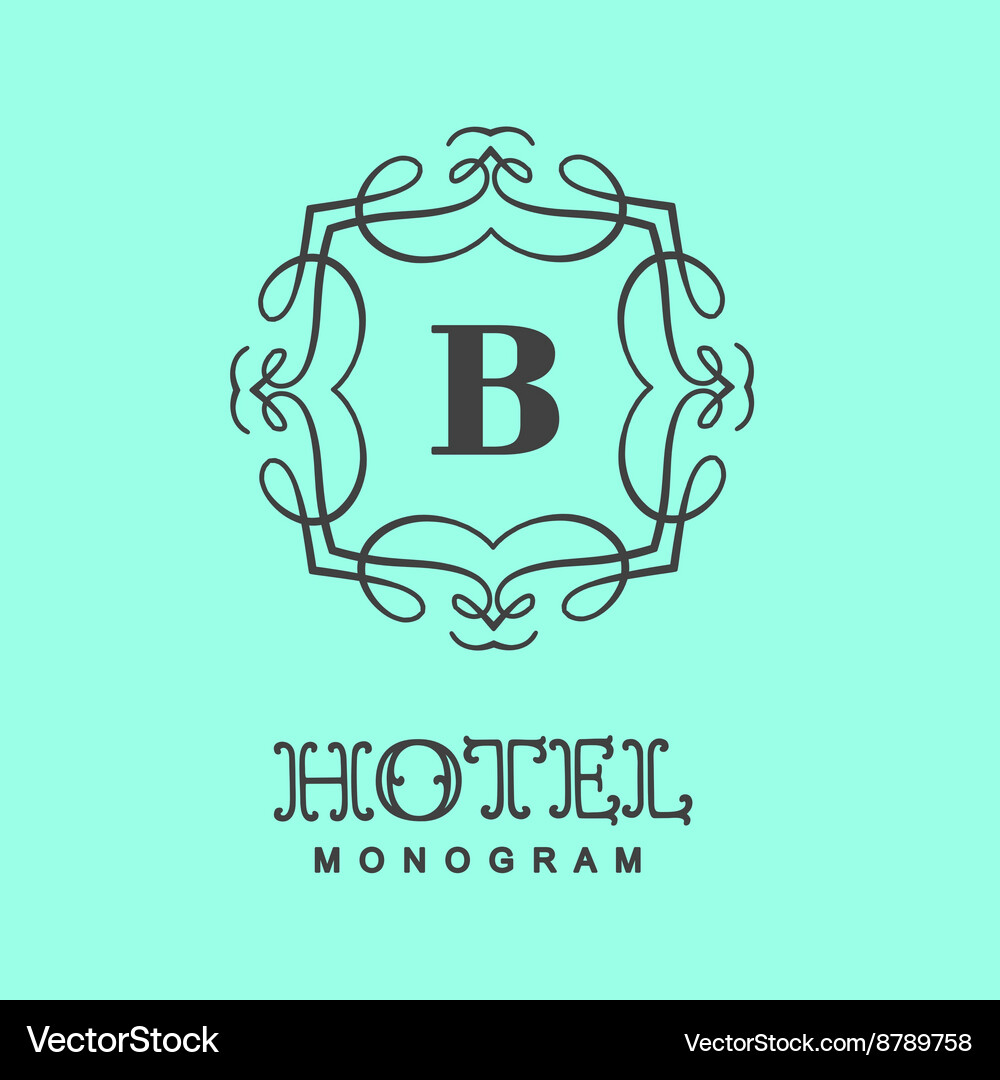 Set of monogram logo template Royalty Free Vector Image