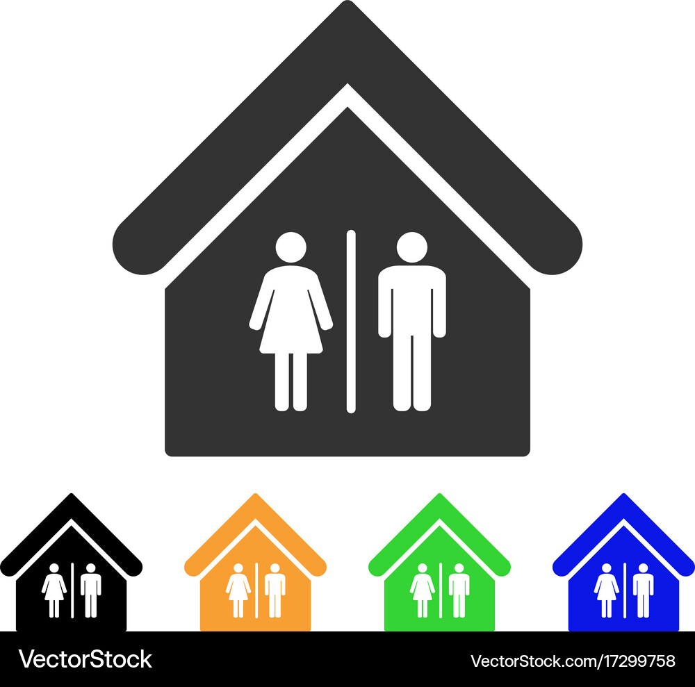 Toilet building icon Royalty Free Vector Image