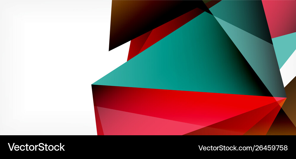 Triangle geometric background in trendy style Vector Image