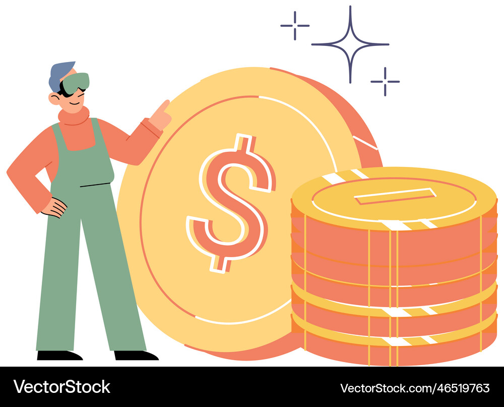 Calculating and planning budget management Vector Image