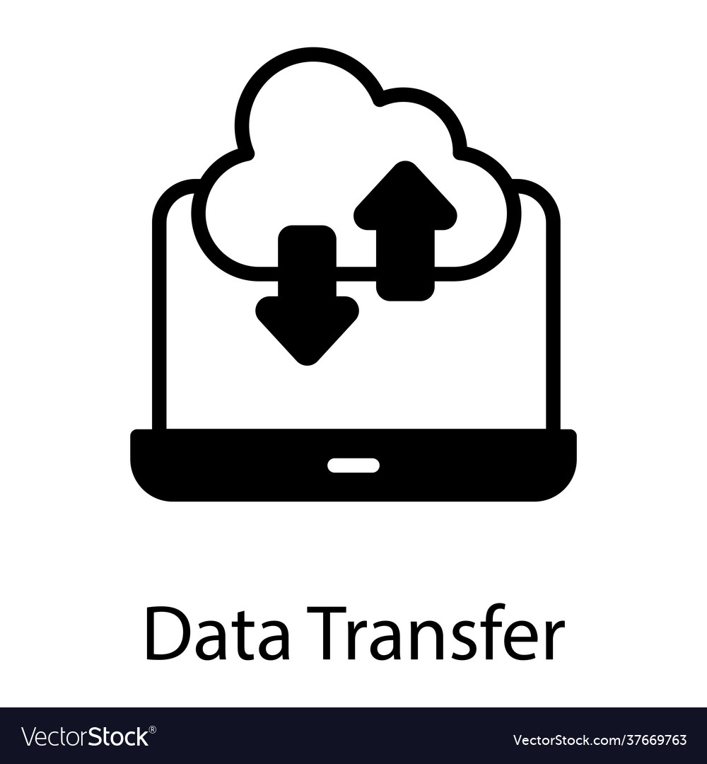 Cloud data transfer Royalty Free Vector Image - VectorStock