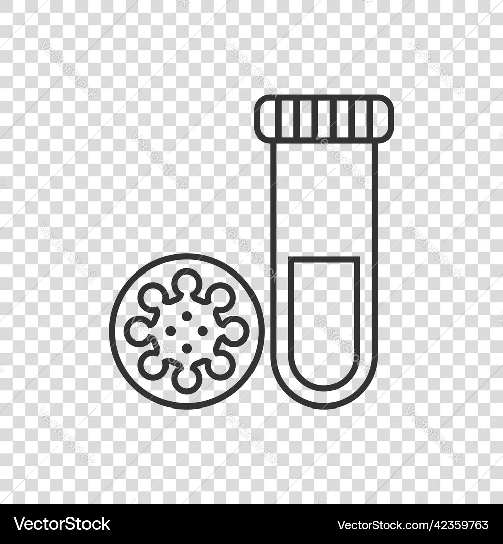 Coronavirus test icon in flat style covid-19 Vector Image