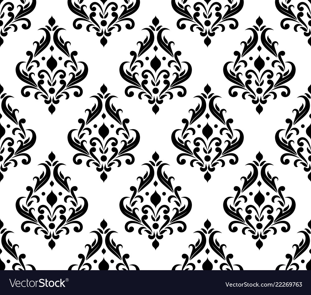 Damask pattern Royalty Free Vector Image - VectorStock