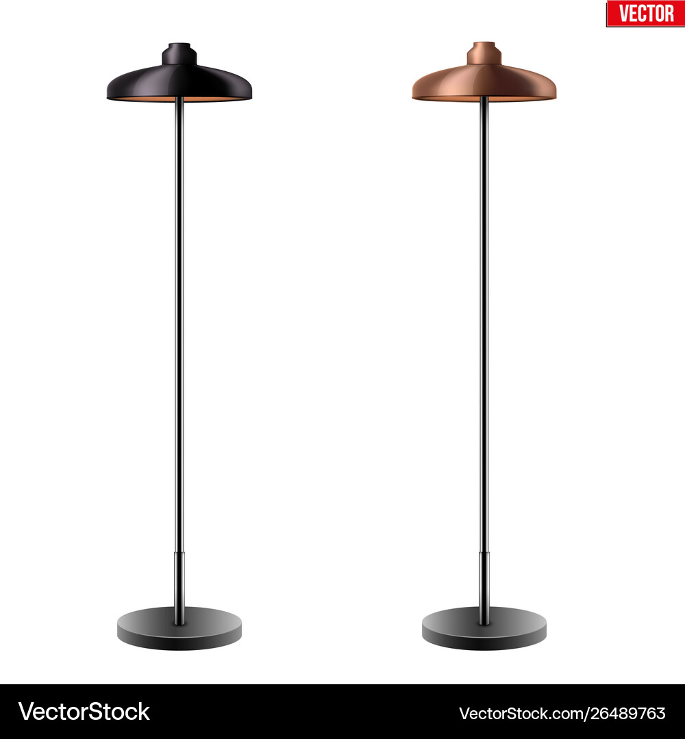 Decorative metal floor lamp Royalty Free Vector Image