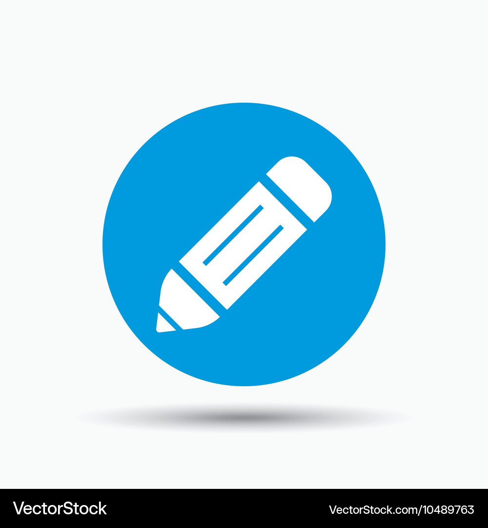 Edit icon pencil for drawing sign Royalty Free Vector Image