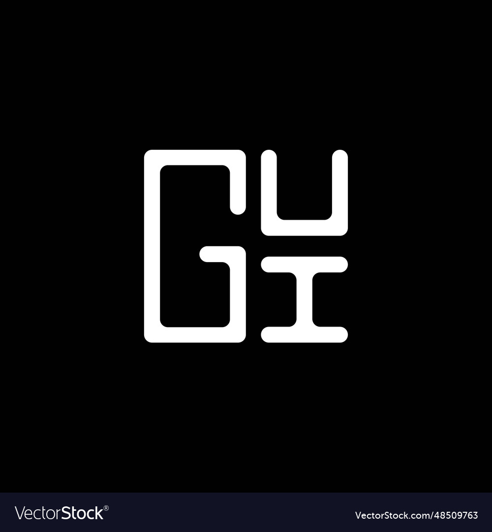 Gui letter logo design simple and modern Vector Image