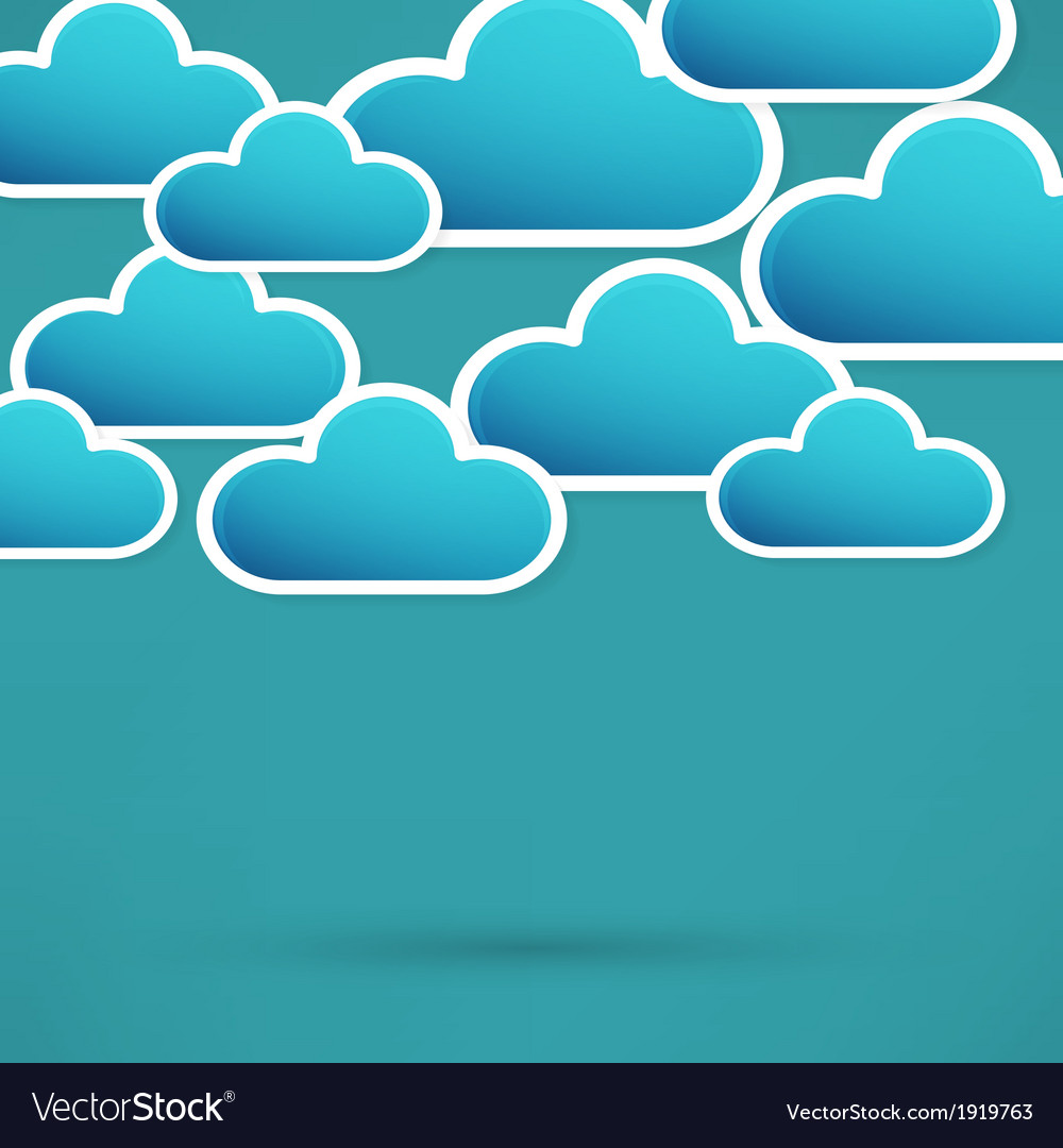 Paper clouds background Royalty Free Vector Image
