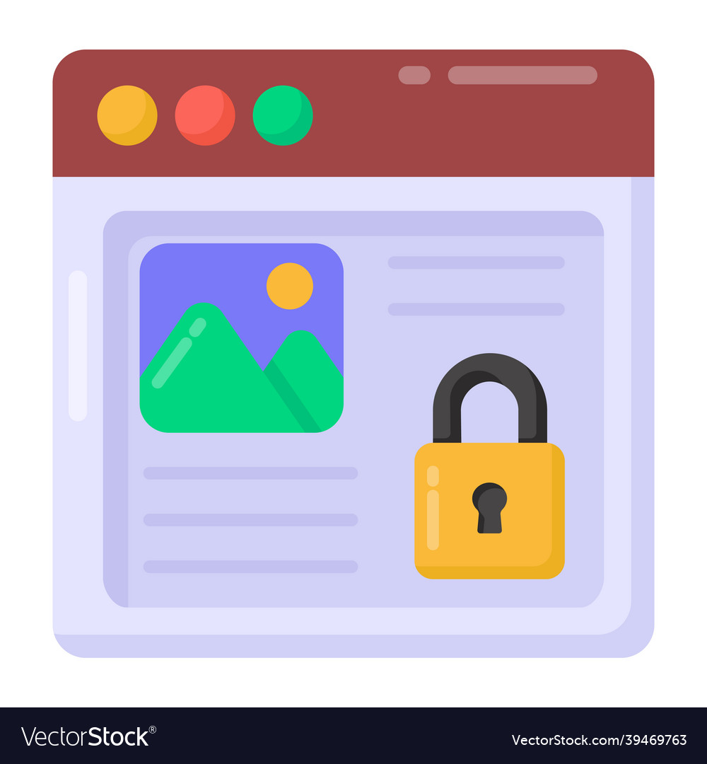 Website lock Royalty Free Vector Image - VectorStock