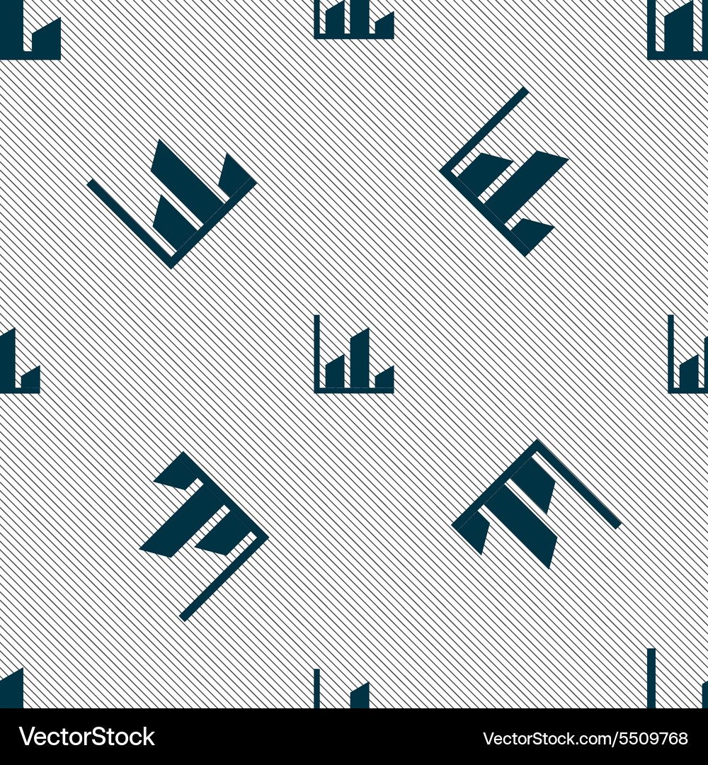 Chart icon sign seamless pattern with geometric Vector Image