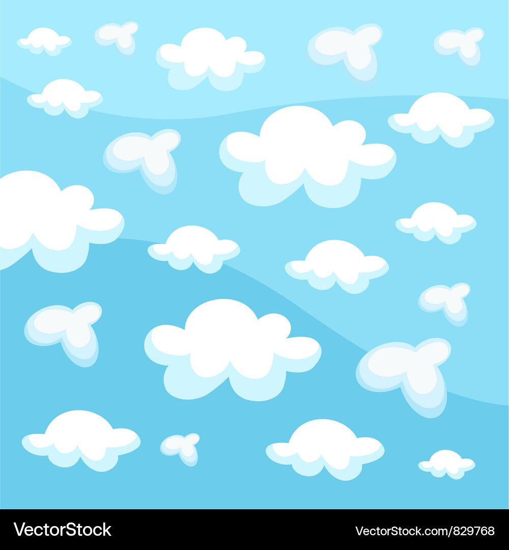 Clouds background Royalty Free Vector Image - VectorStock