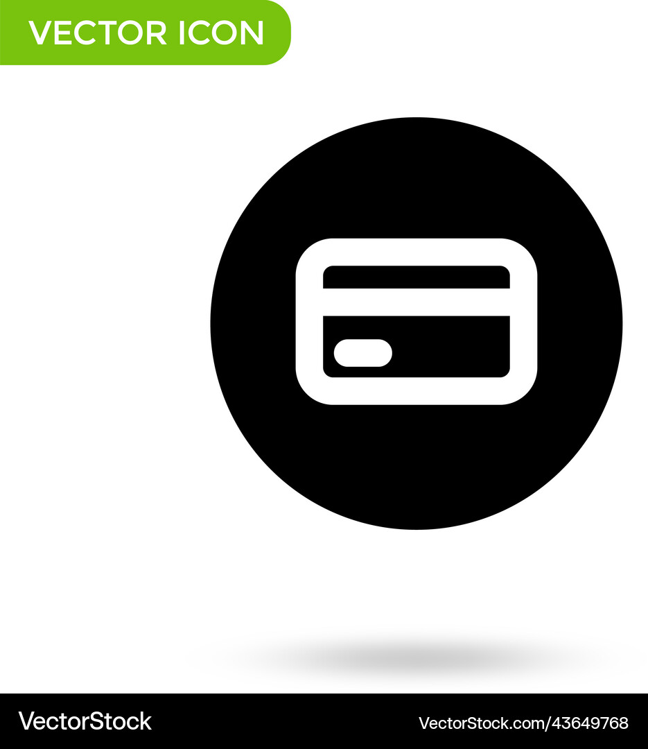 Credit card icon minimal and creative icon Vector Image