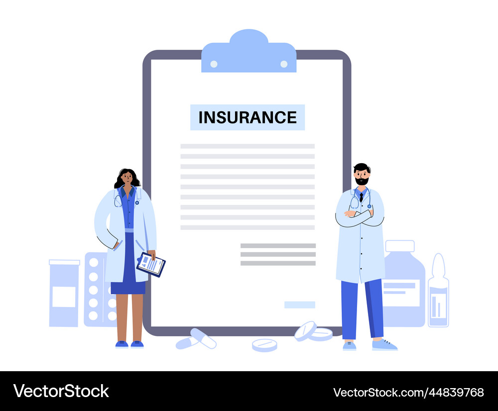 Health Insurance Form Concept Royalty Free Vector Image
